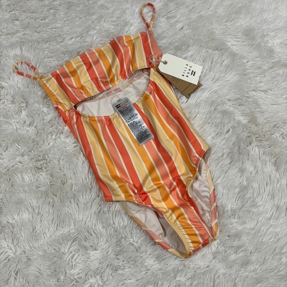 Billabong | Swim | Nwt Billabong Youth Girls One Piece Orange Stripes ...